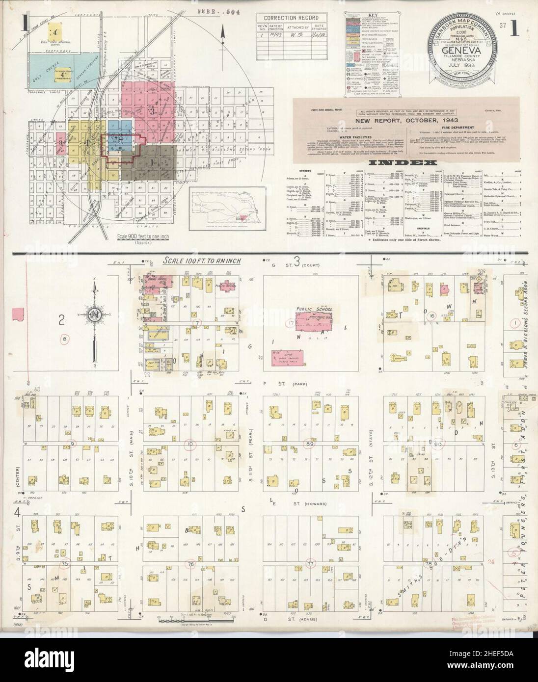 Fillmore county map hi-res stock photography and images - Alamy