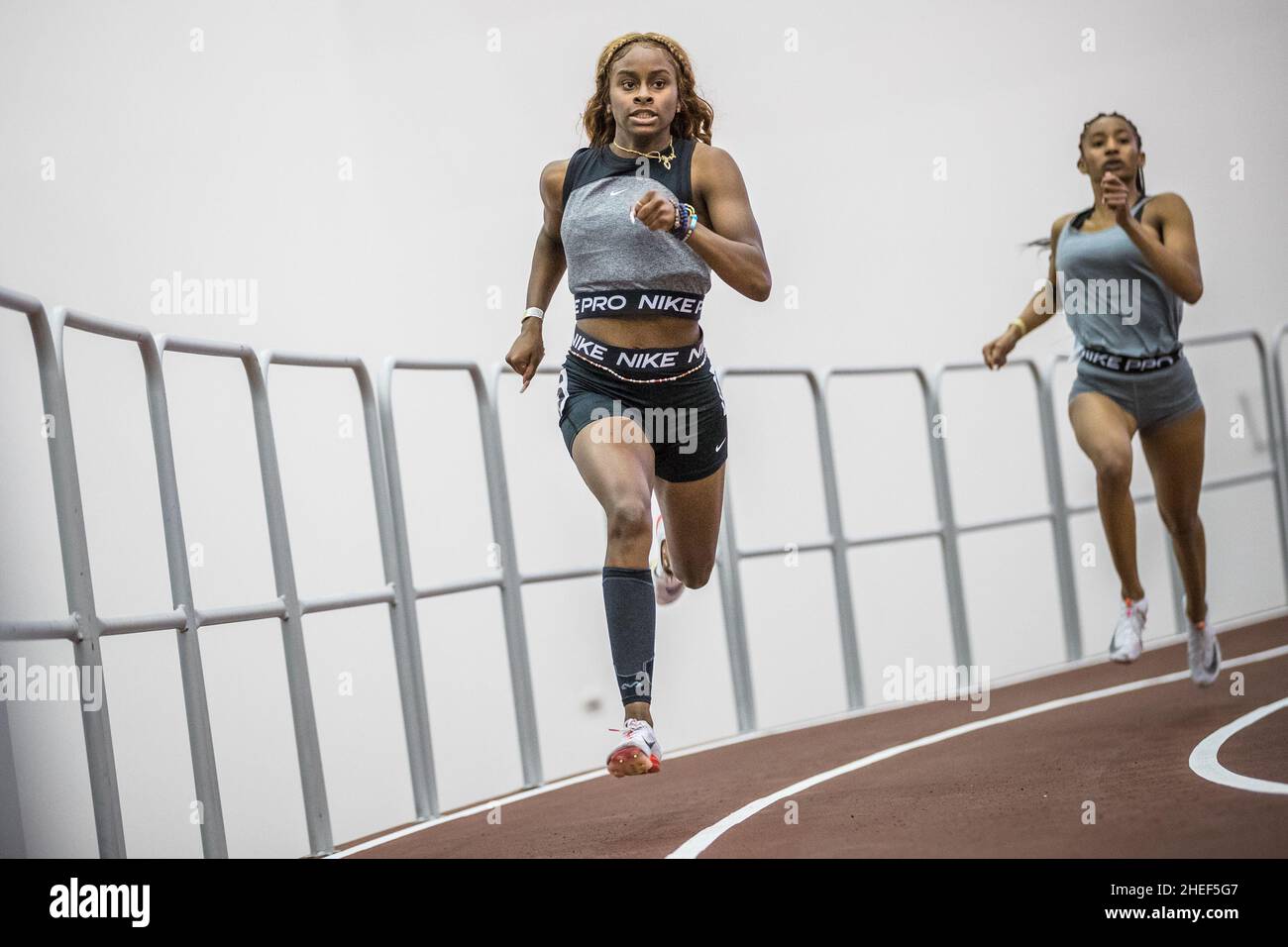 College Station, Texas, USA. 7th Jan, 2022. Michaela McCall competes in ...