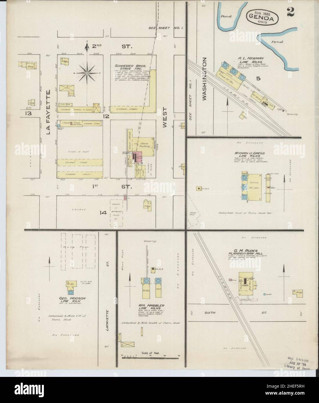 Genoa ohio map hi-res stock photography and images - Alamy