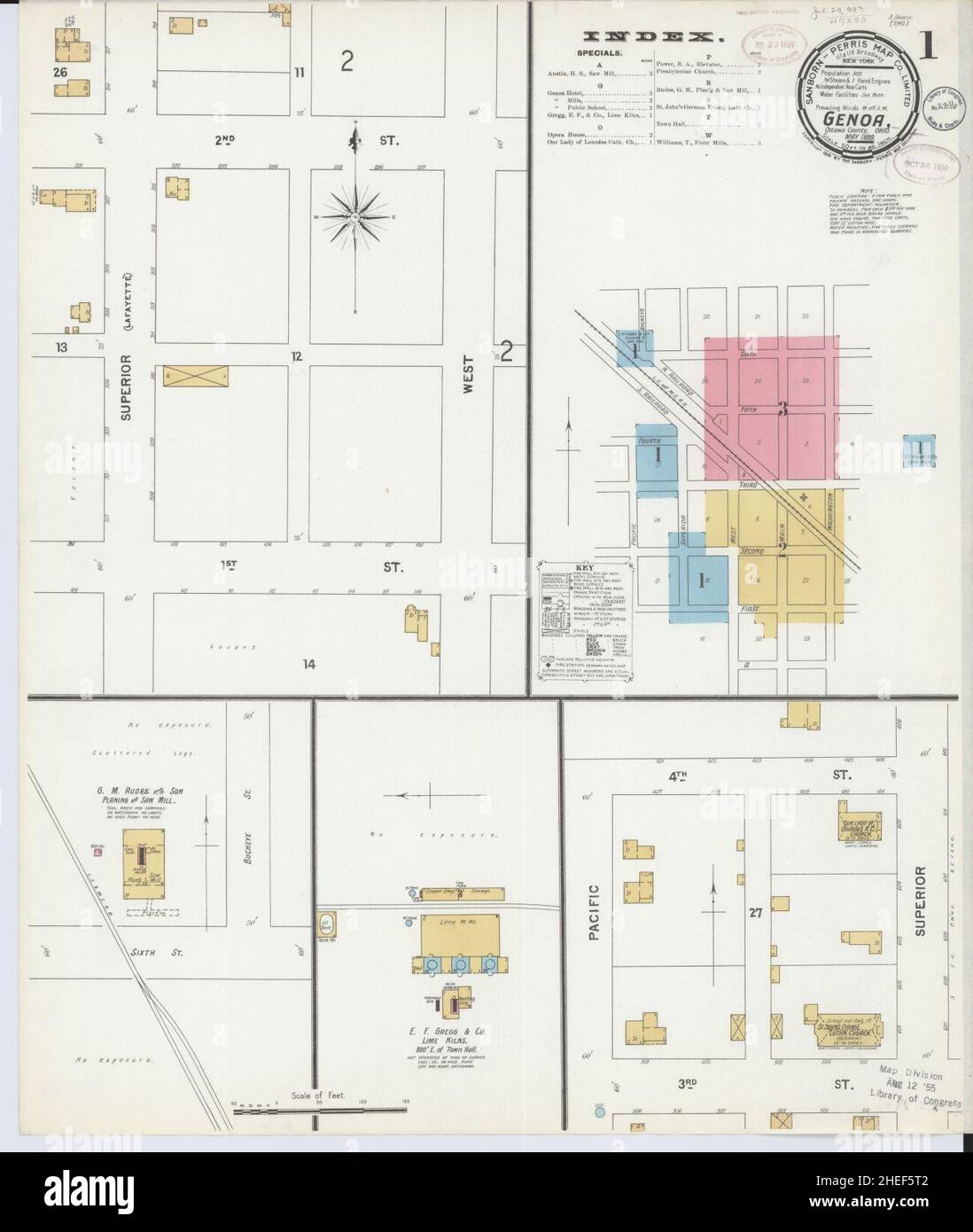 Genoa ohio map hi-res stock photography and images - Alamy