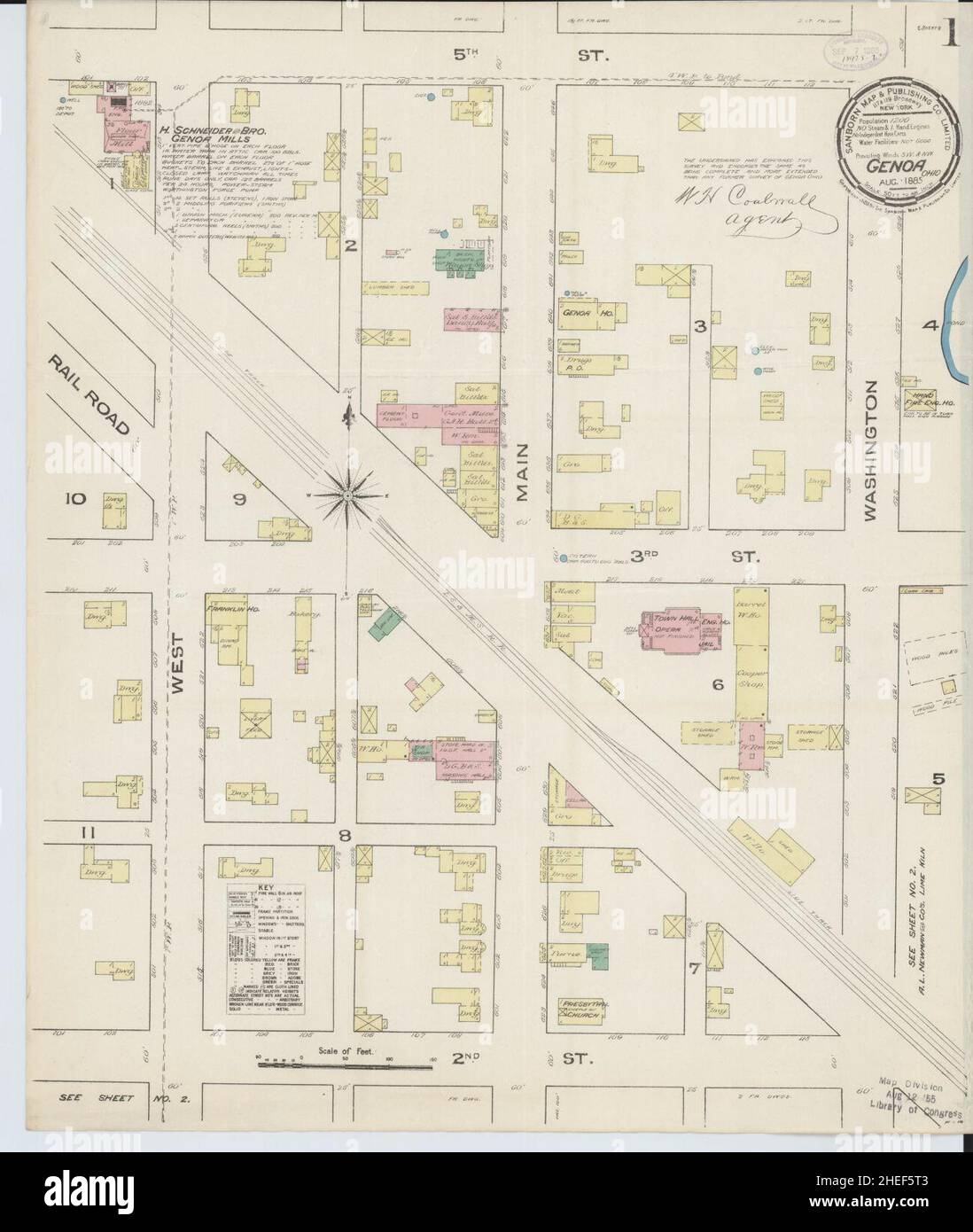 Genoa ohio map hi-res stock photography and images - Alamy