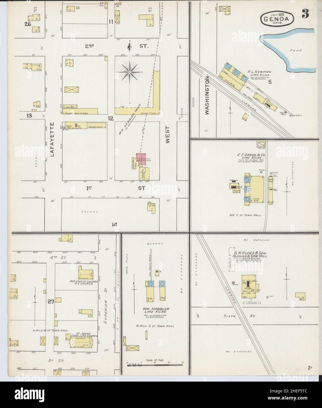 Genoa ohio map hi-res stock photography and images - Alamy