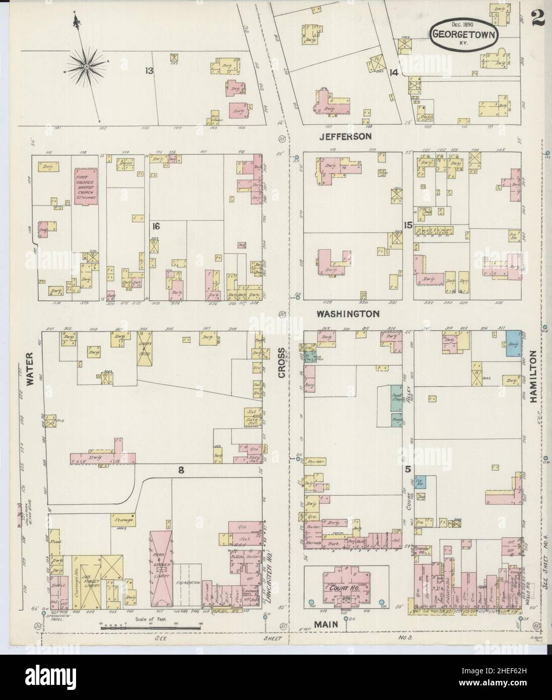 Georgetown kentucky map hi-res stock photography and images - Alamy