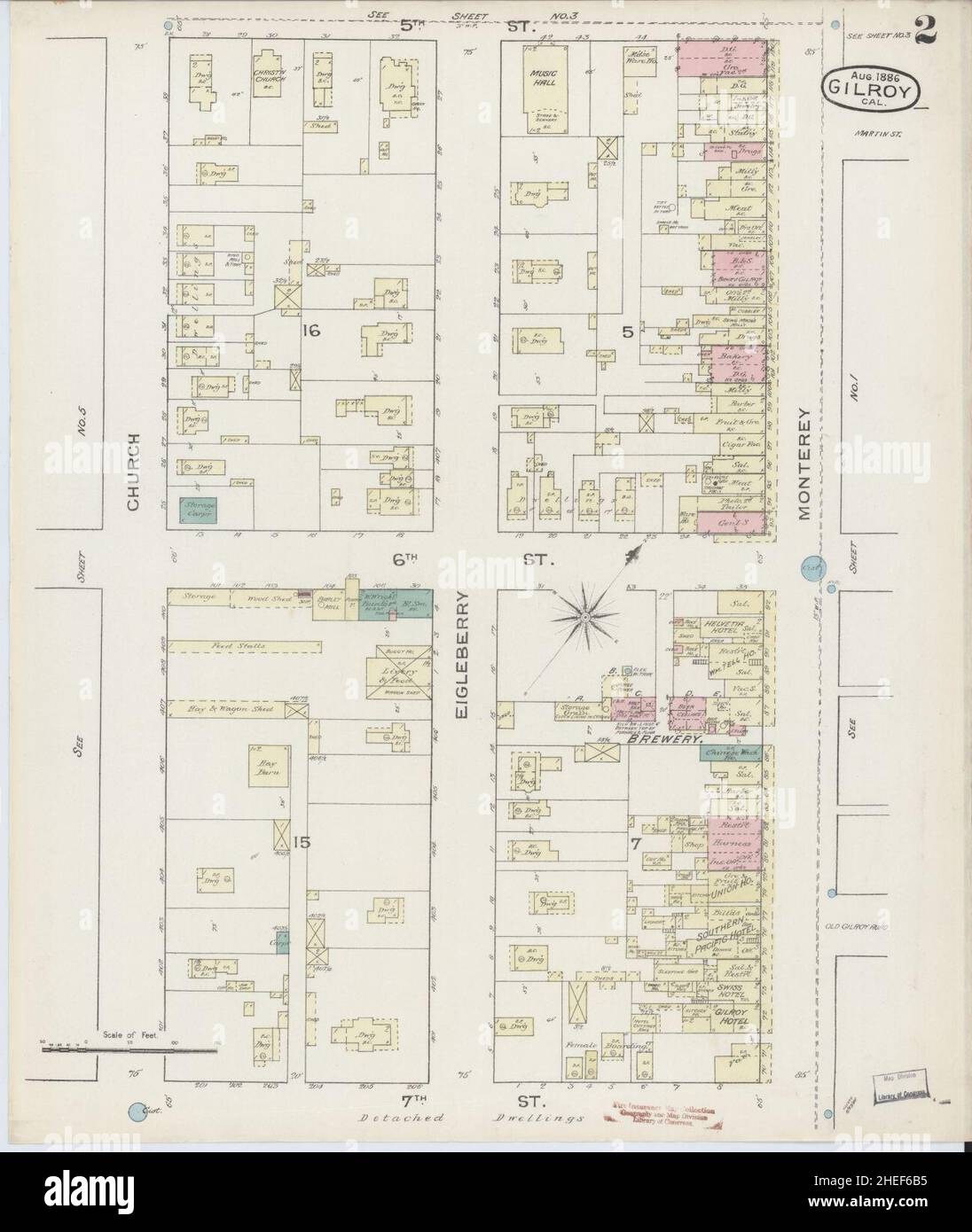 Map of gilroy hi-res stock photography and images - Alamy