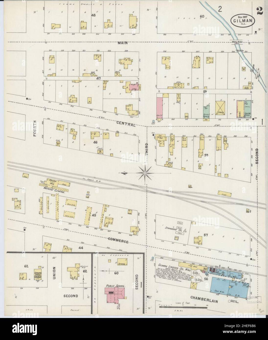 Gilman illinois map hi-res stock photography and images - Alamy
