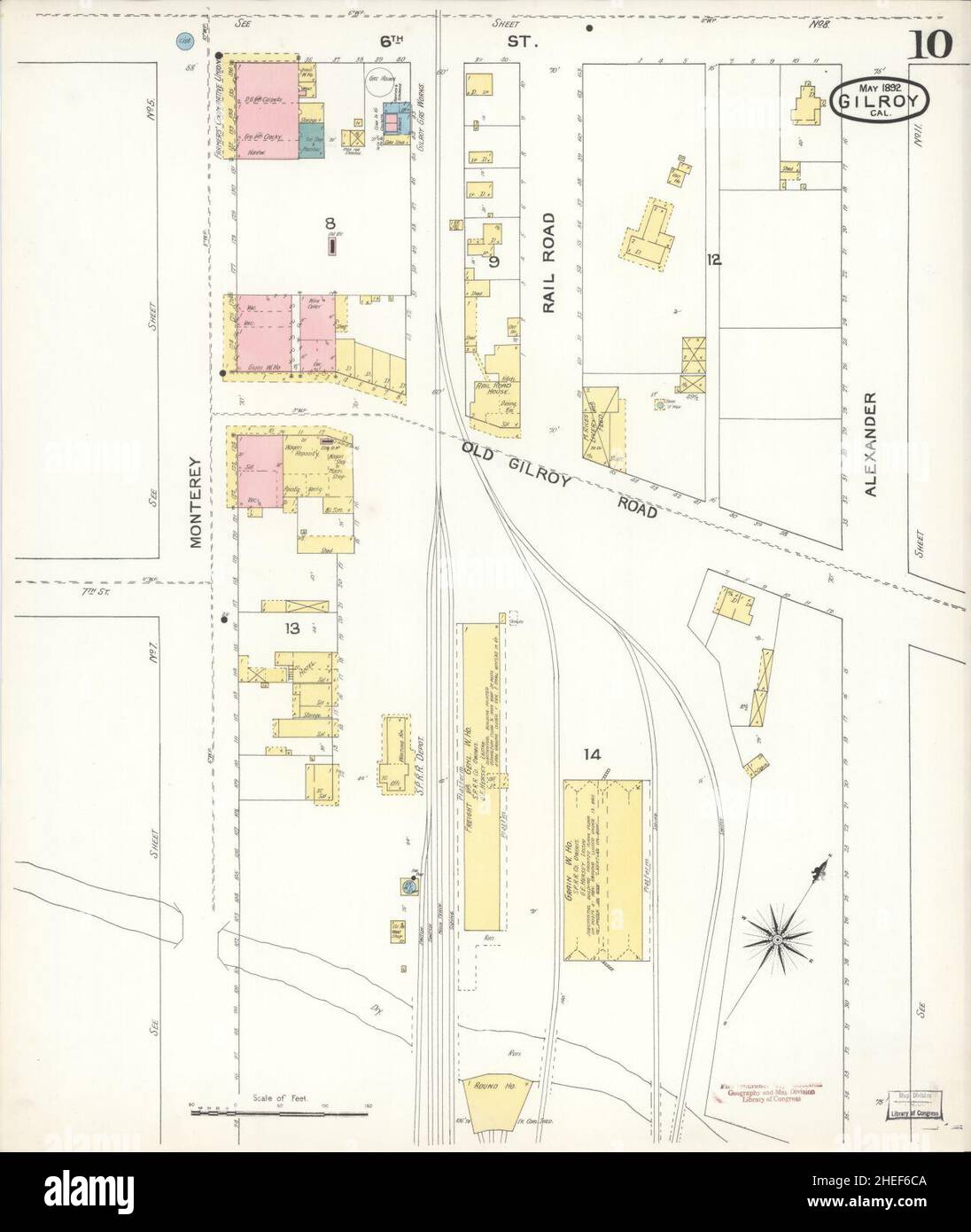 Sanborn Fire Insurance Map from Gilroy, Santa Clara County, California ...