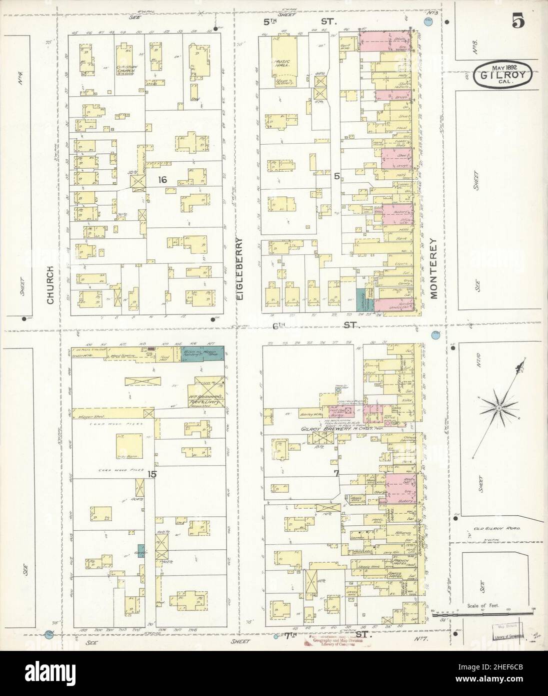 Map of gilroy hi-res stock photography and images - Alamy