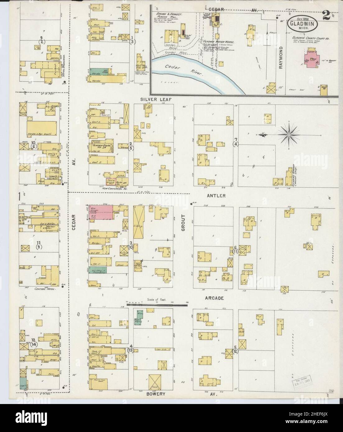 Gladwin michigan map hi-res stock photography and images - Alamy