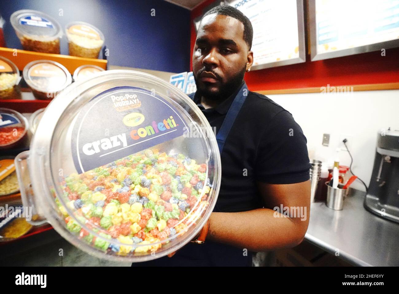 Ferguson, United States. 10th Jan, 2022. Tony Davis, owner of Pop Pop ...