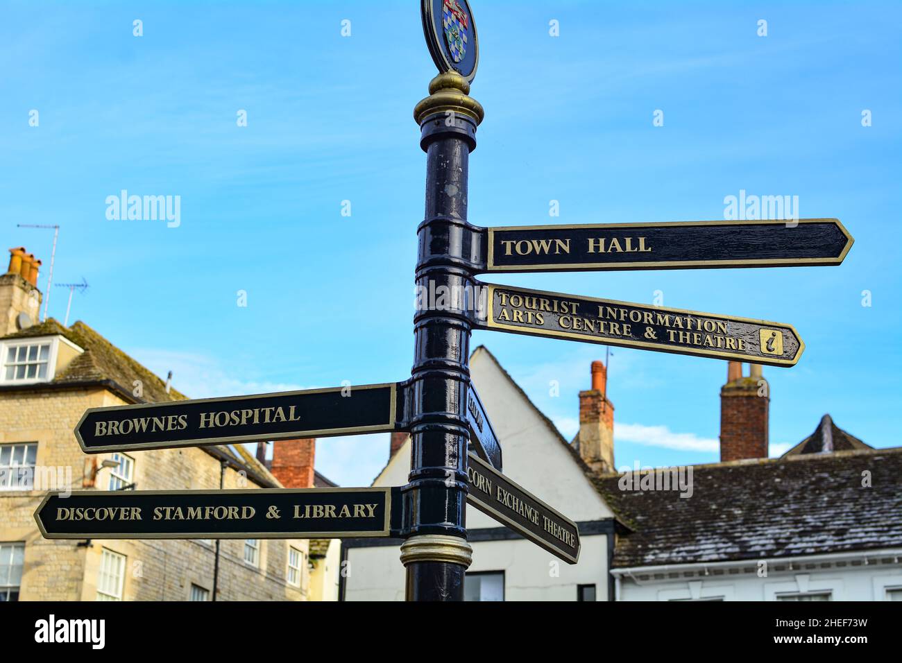Stamford town near Rutland Water England Uk Stock Photo - Alamy