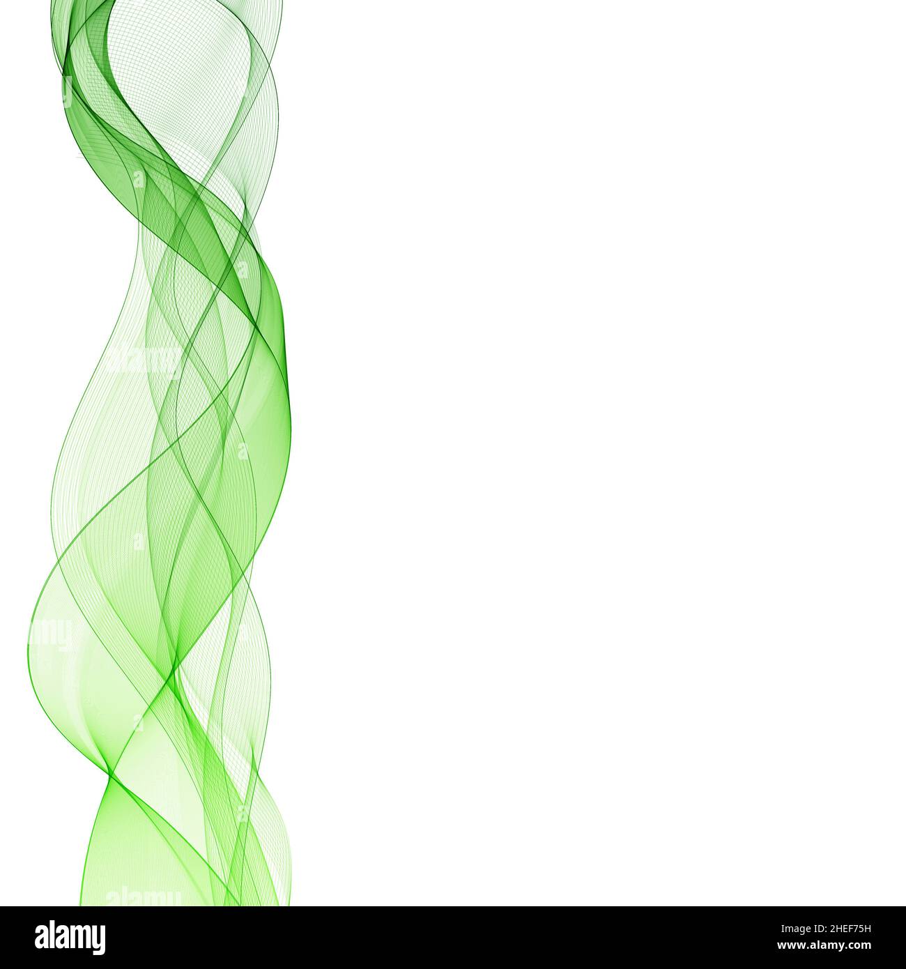 green abstract wave. vector curves Stock Photo - Alamy