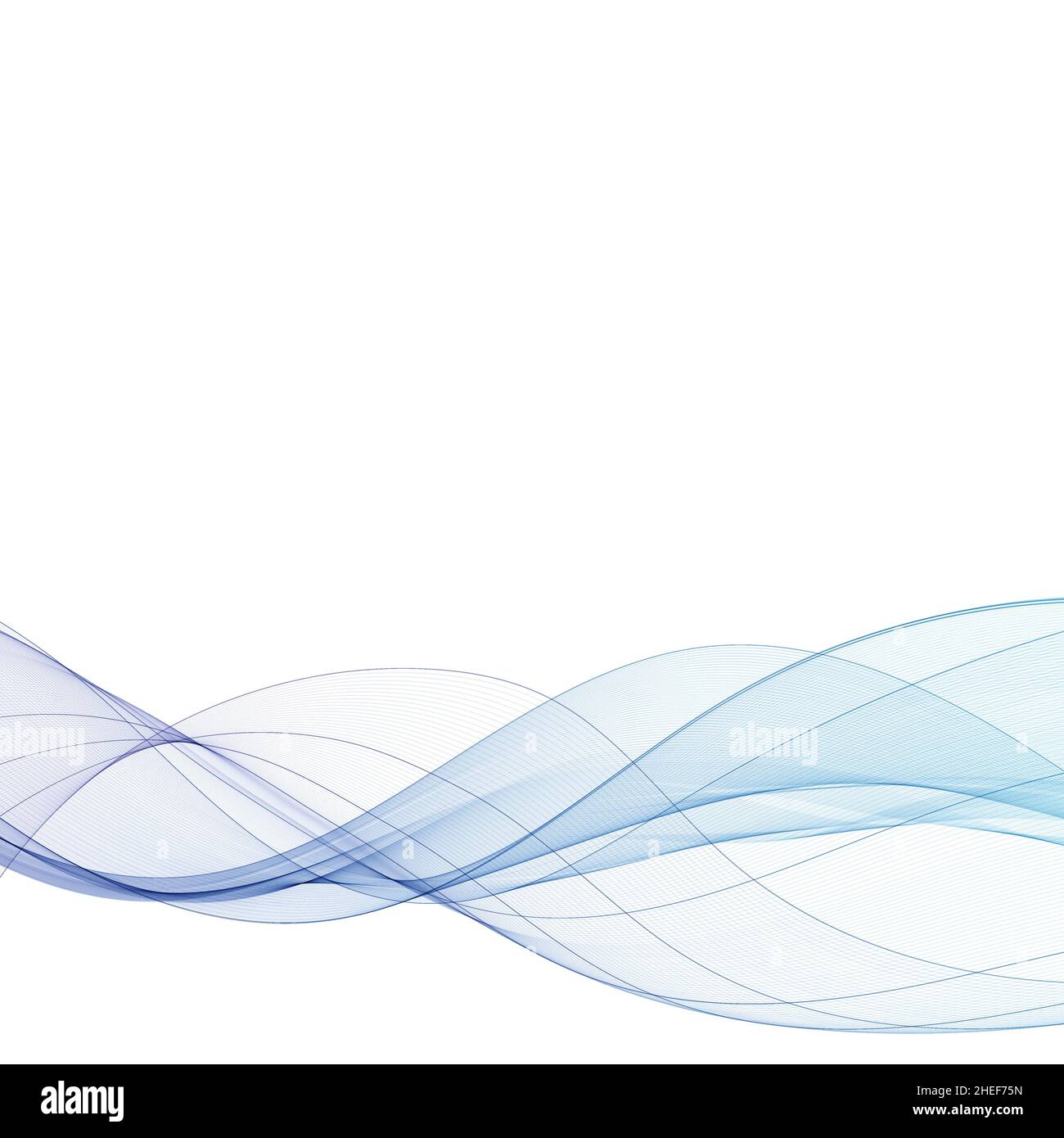 Blue abstract wave. vector curves Stock Photo - Alamy