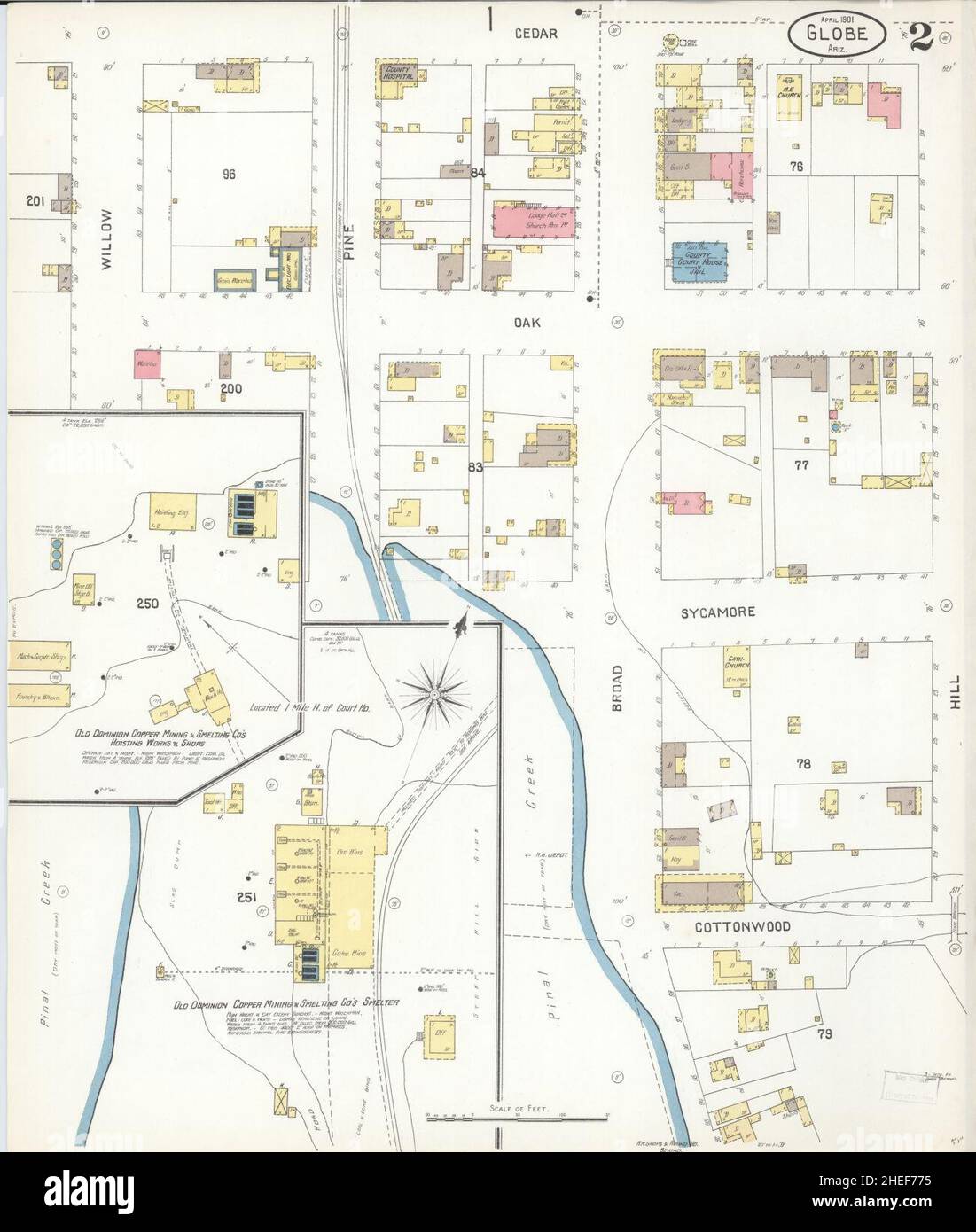 Gila county map hi-res stock photography and images - Alamy