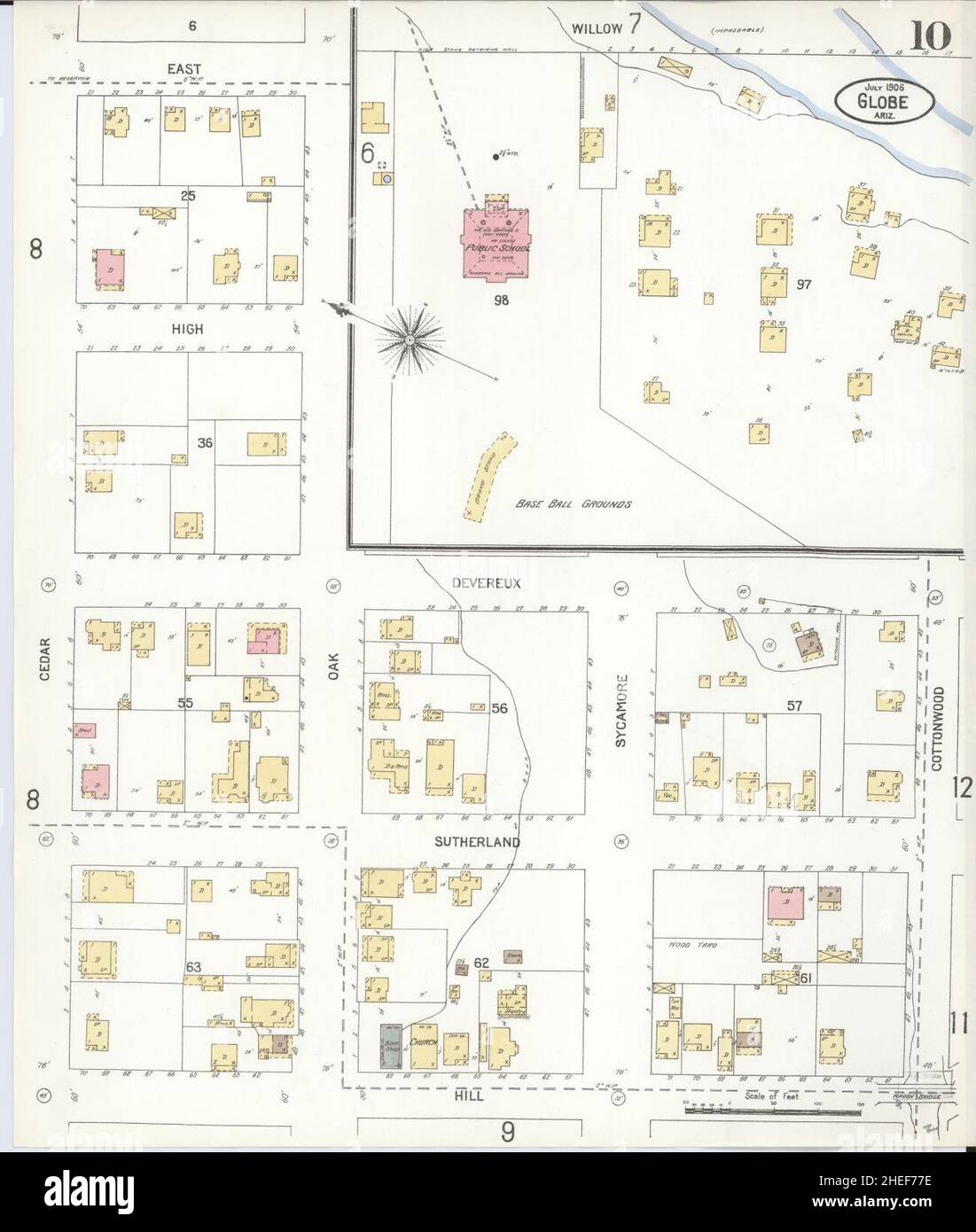 Gila county map hi-res stock photography and images - Alamy