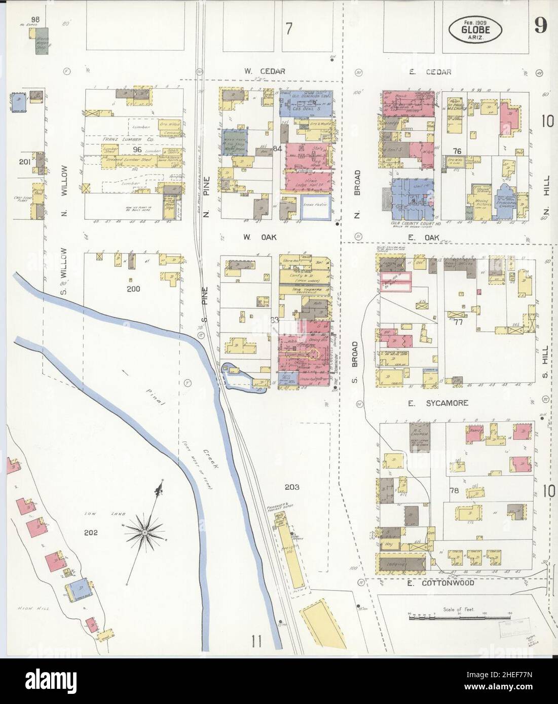 Gila county map hi-res stock photography and images - Alamy
