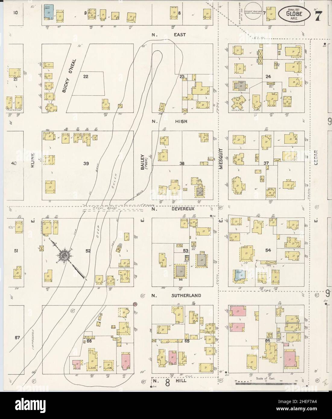 Gila county map hi-res stock photography and images - Alamy
