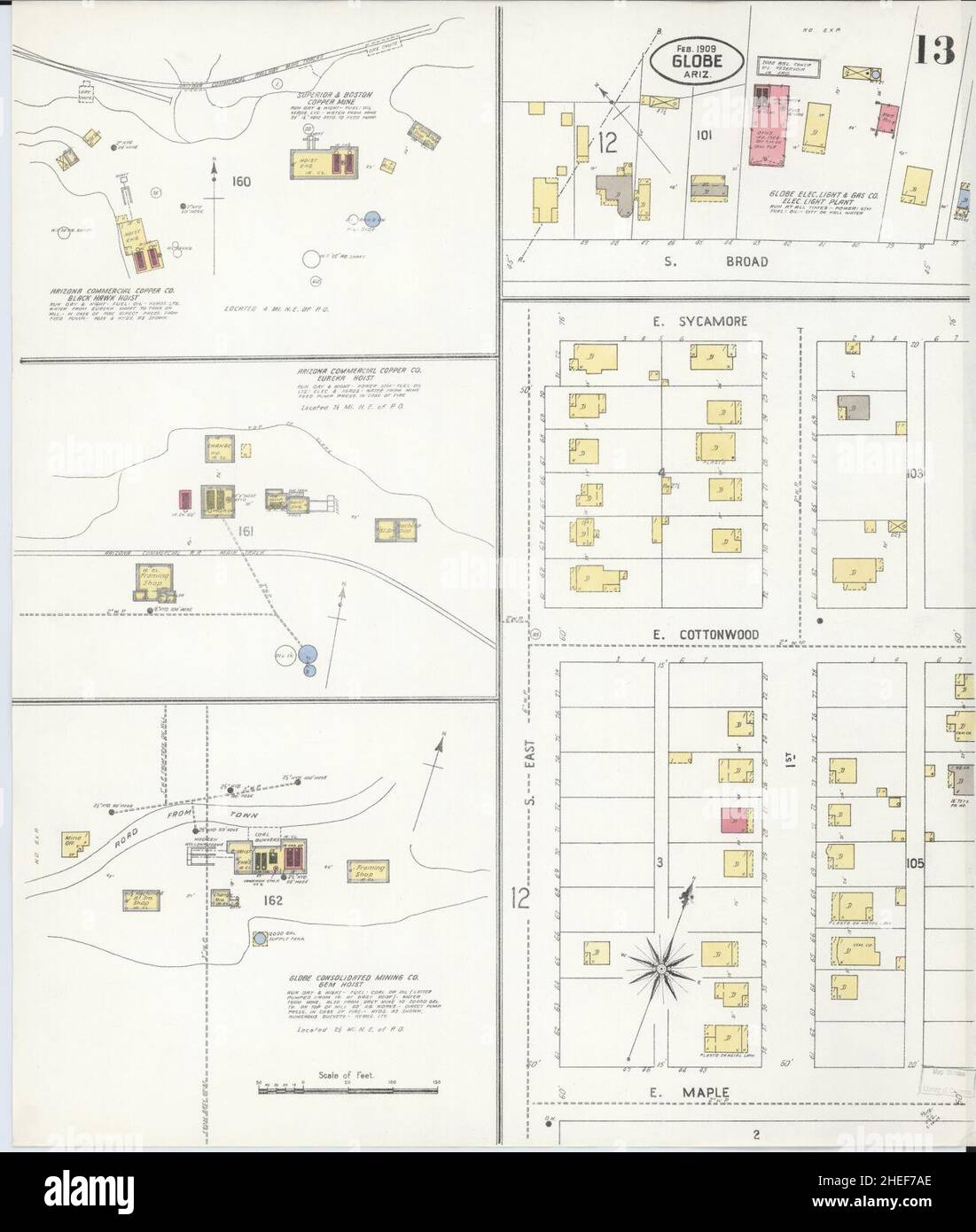 Gila county map hi-res stock photography and images - Alamy