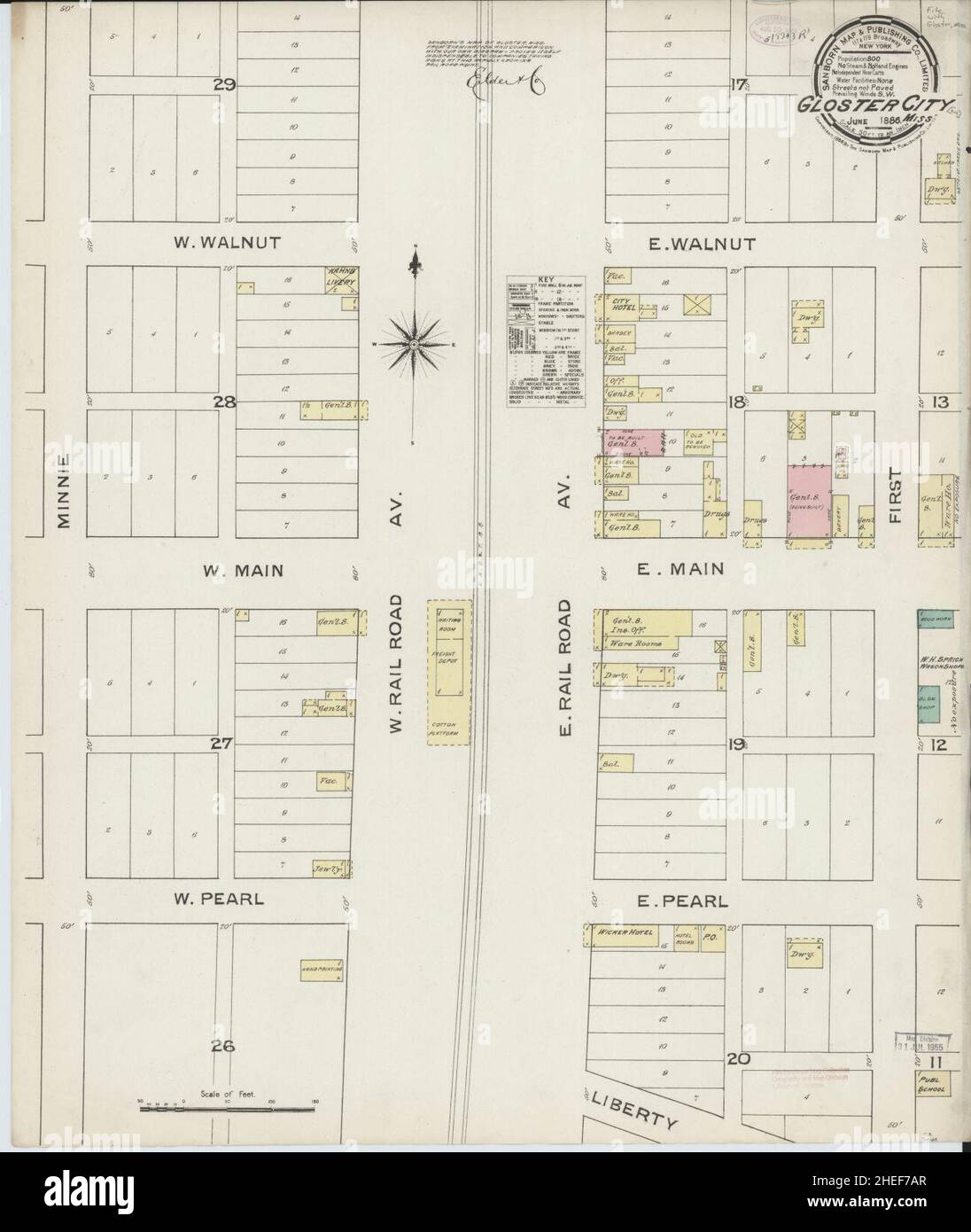 Sanborn Fire Insurance Map from Gloster, Amite County, Mississippi ...