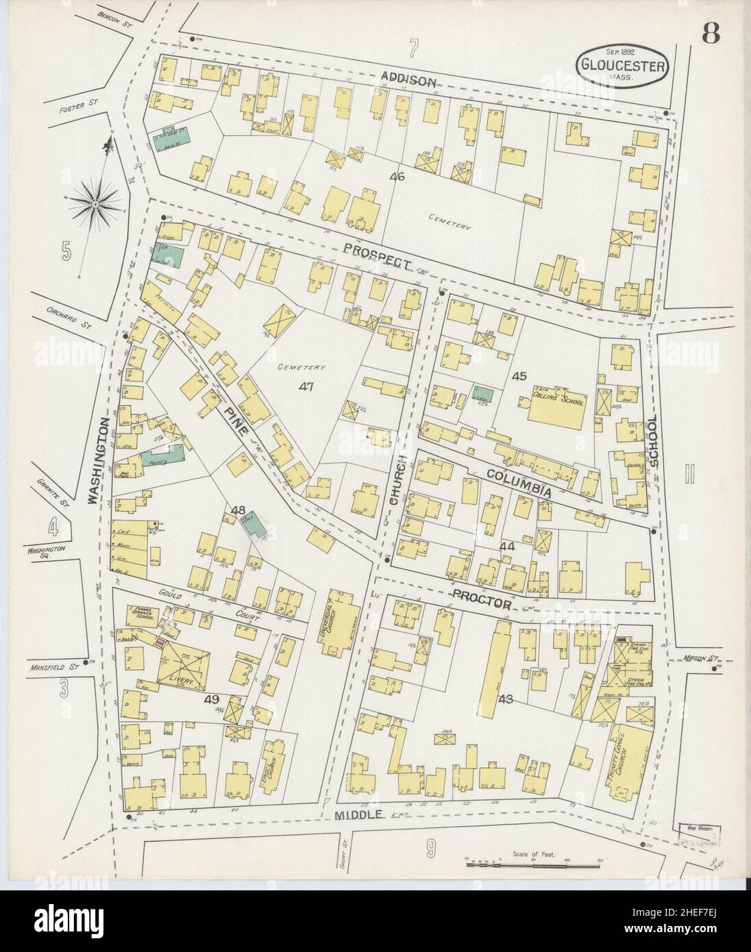 Gloucester massachusetts map hi-res stock photography and images - Alamy