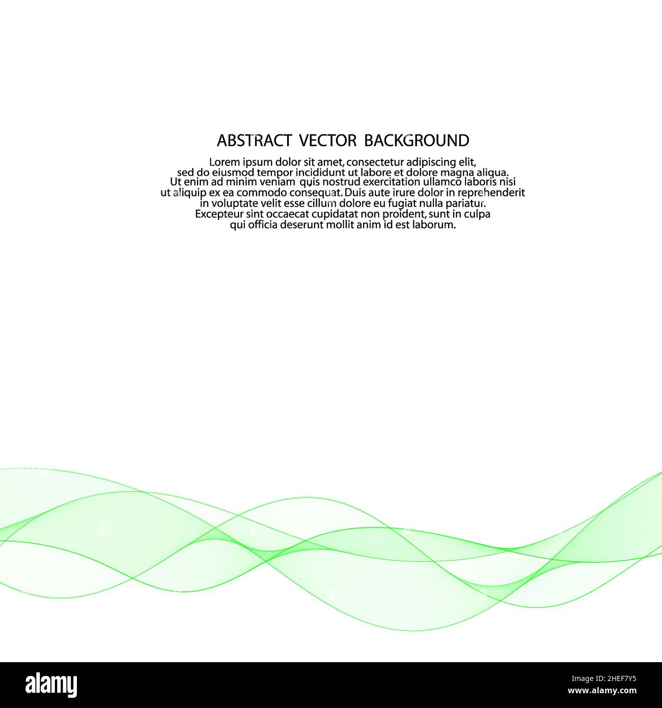 abstract green wave. vector curves Stock Photo - Alamy