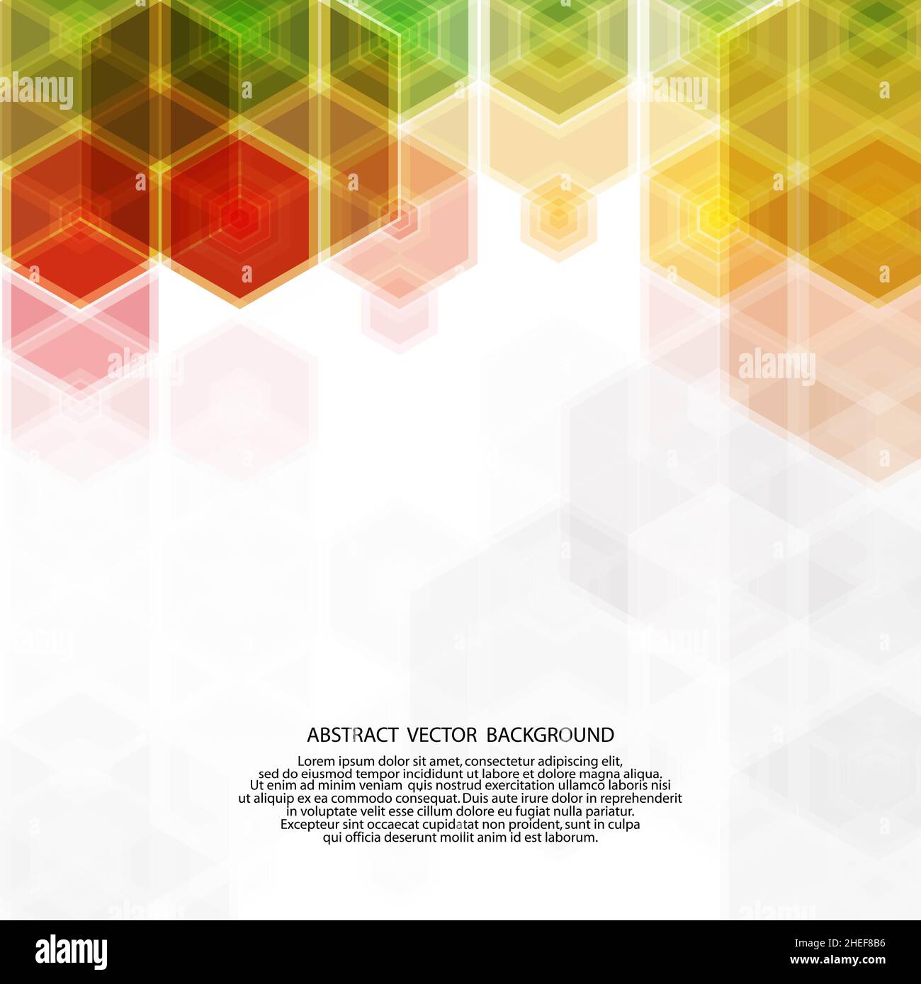 colorful hexagon background. vector geometric illustration. mock up ...
