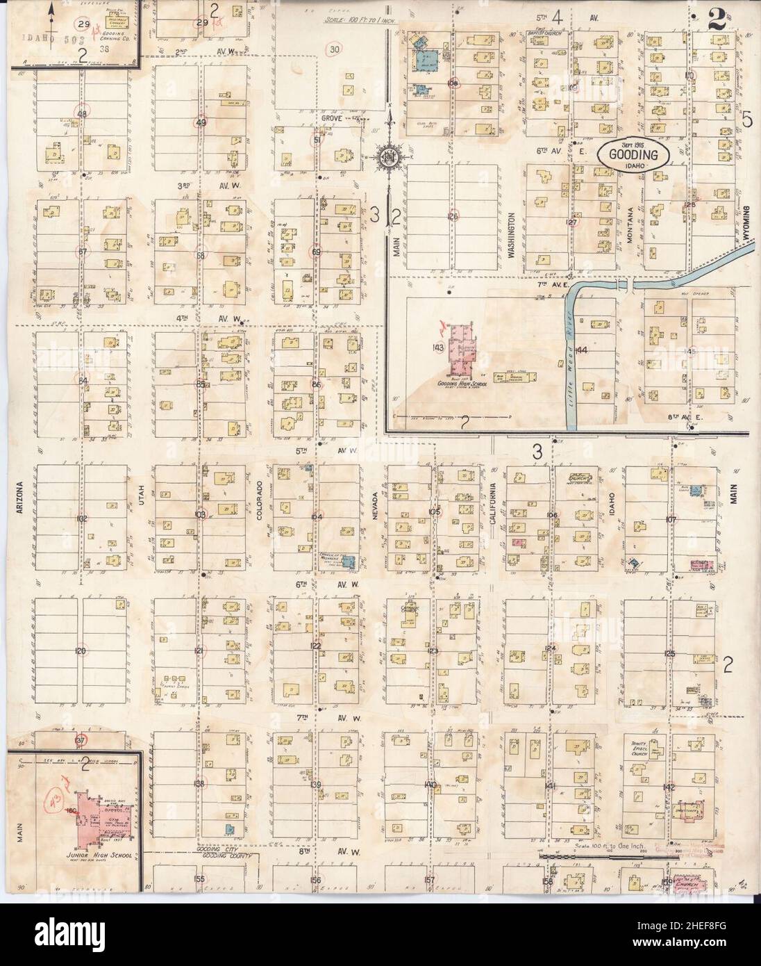 Map of gooding hi-res stock photography and images - Alamy