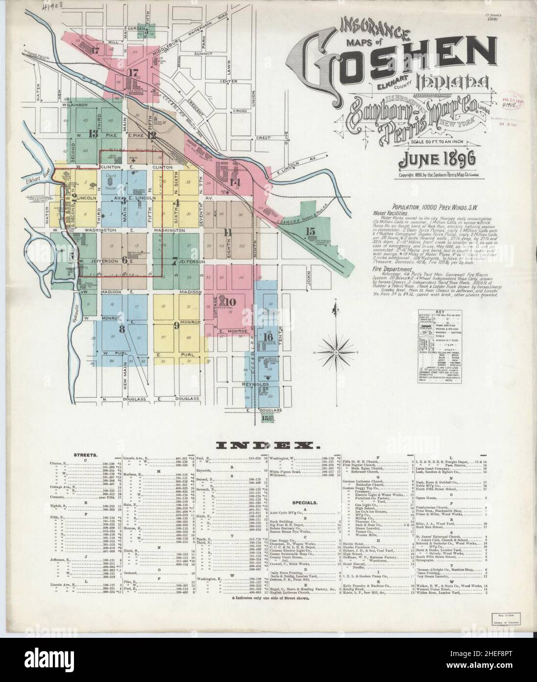 Goshen county map hi-res stock photography and images - Alamy