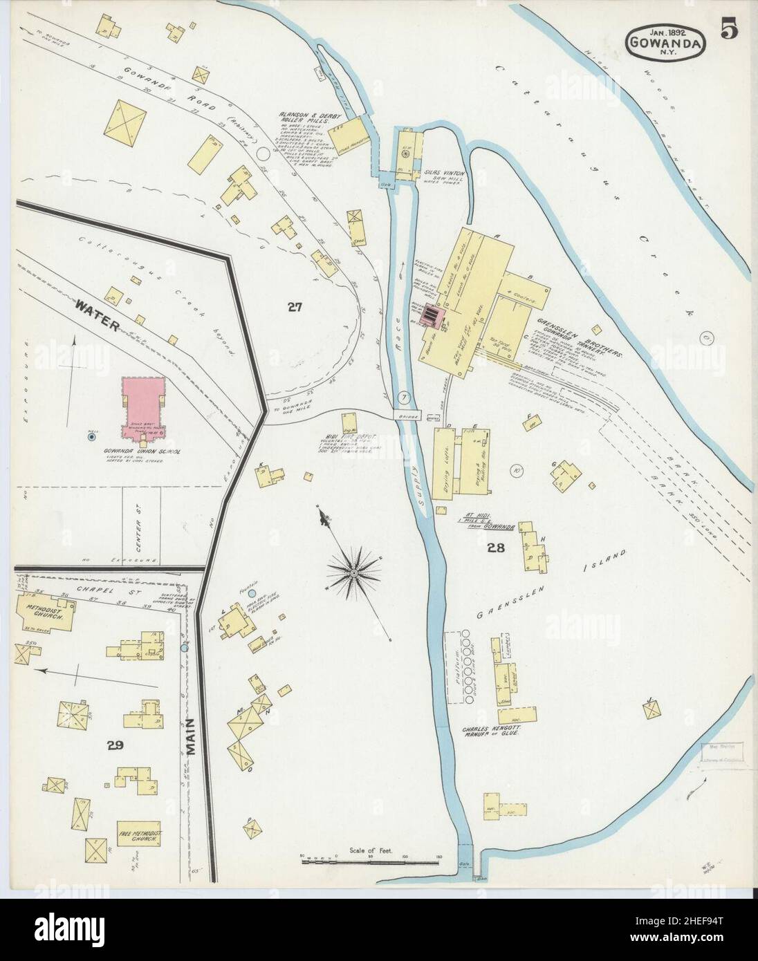 Map of gowanda hi-res stock photography and images - Alamy