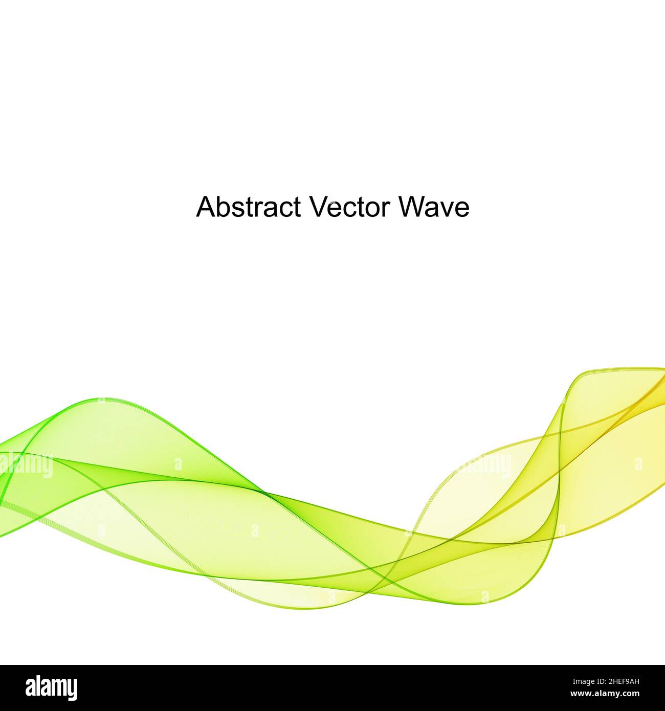 colorful abstract wave. yellow and green lines. vector background Stock ...