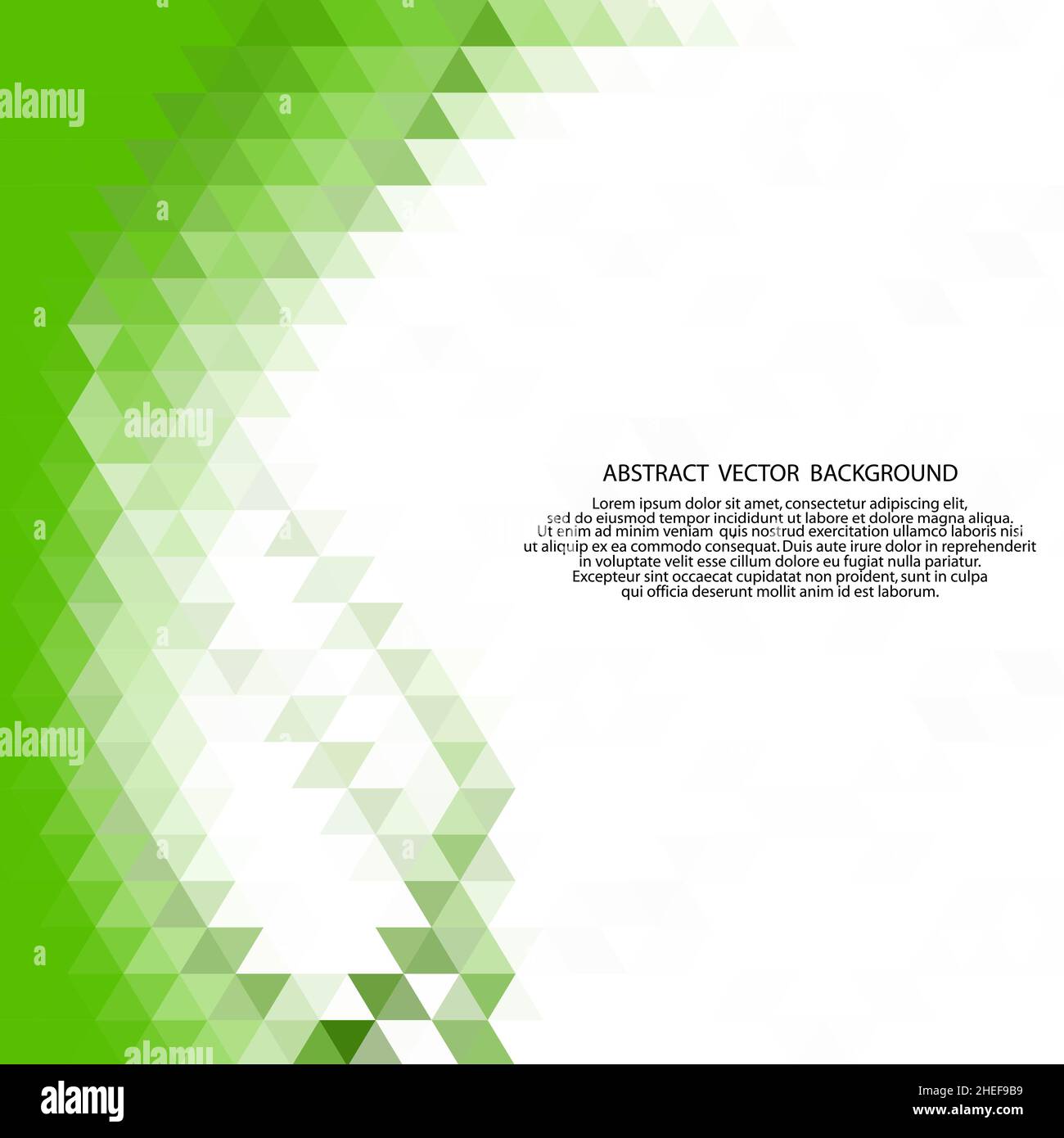 Abstract white-green triangular layout. eps 10 Stock Photo - Alamy