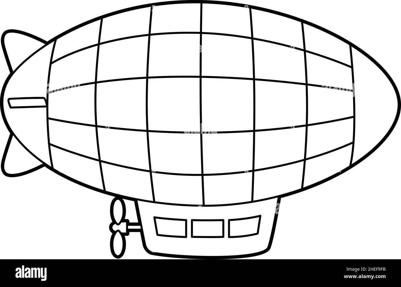 Zeppelin Coloring Page Isolated for Kids Stock Vector Image & Art - Alamy