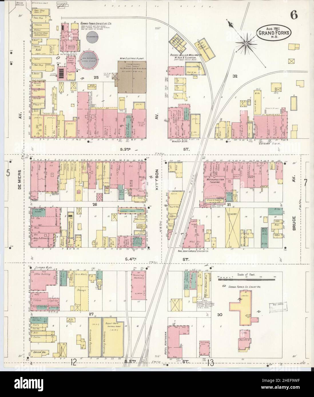 Map of grand forks hi-res stock photography and images - Alamy