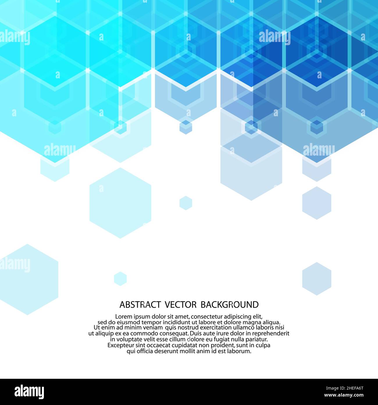blue hexagon background. layout for advertising Stock Photo - Alamy