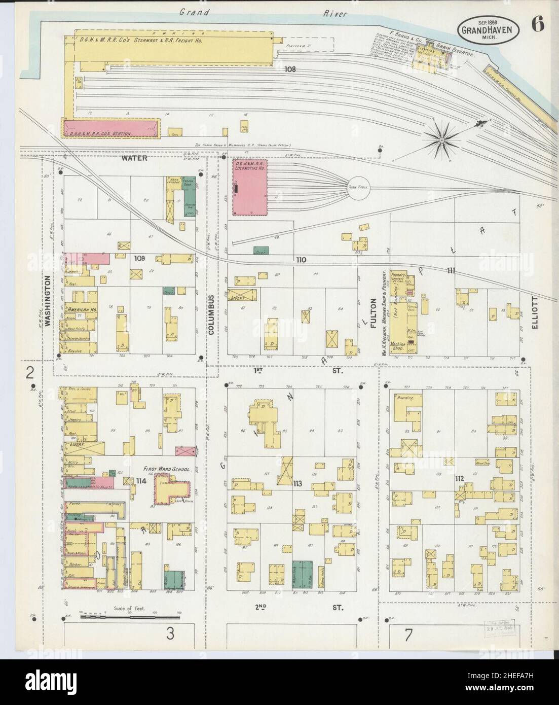Map of grand haven hi-res stock photography and images - Alamy