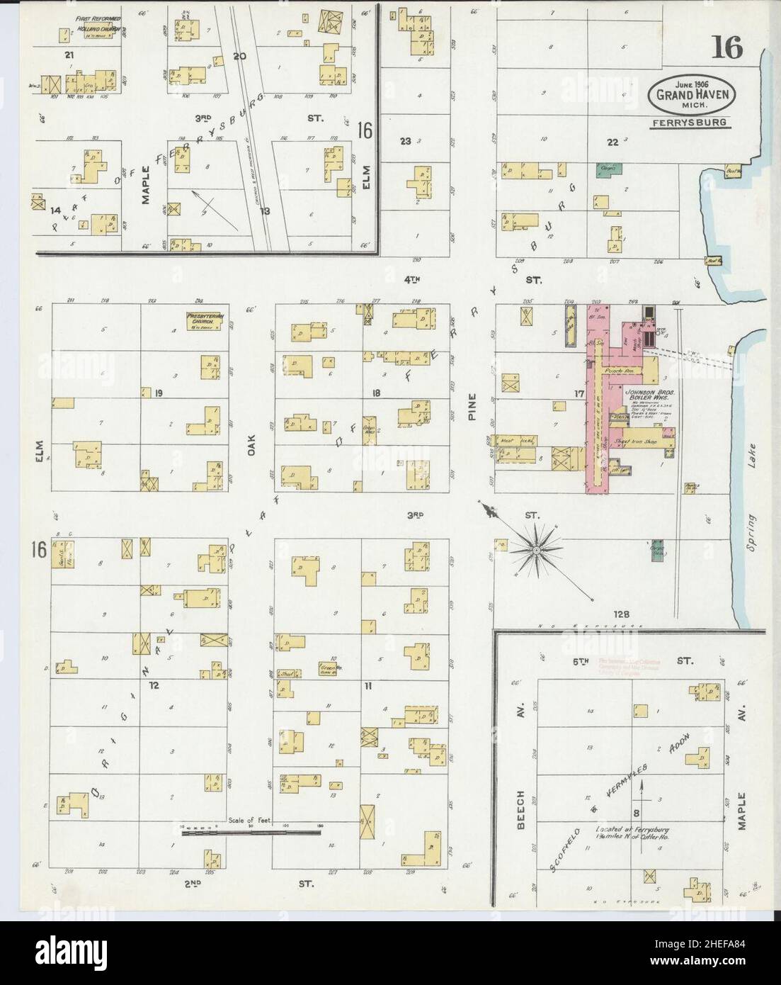 Map of grand haven hi-res stock photography and images - Alamy