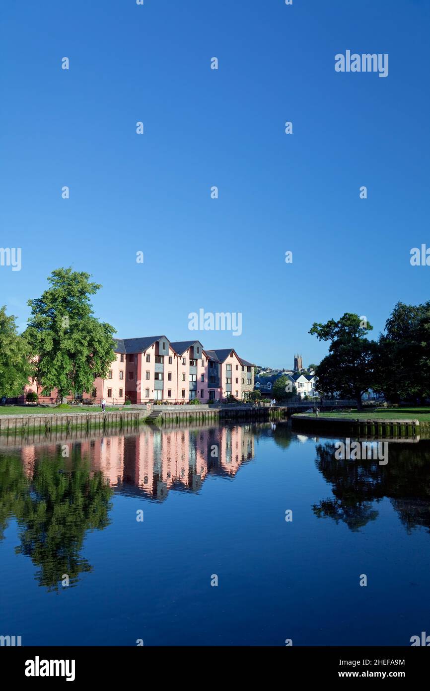 River Dart and Vire Island from Steamer Quay, Totnes, South Hams, Devon ...