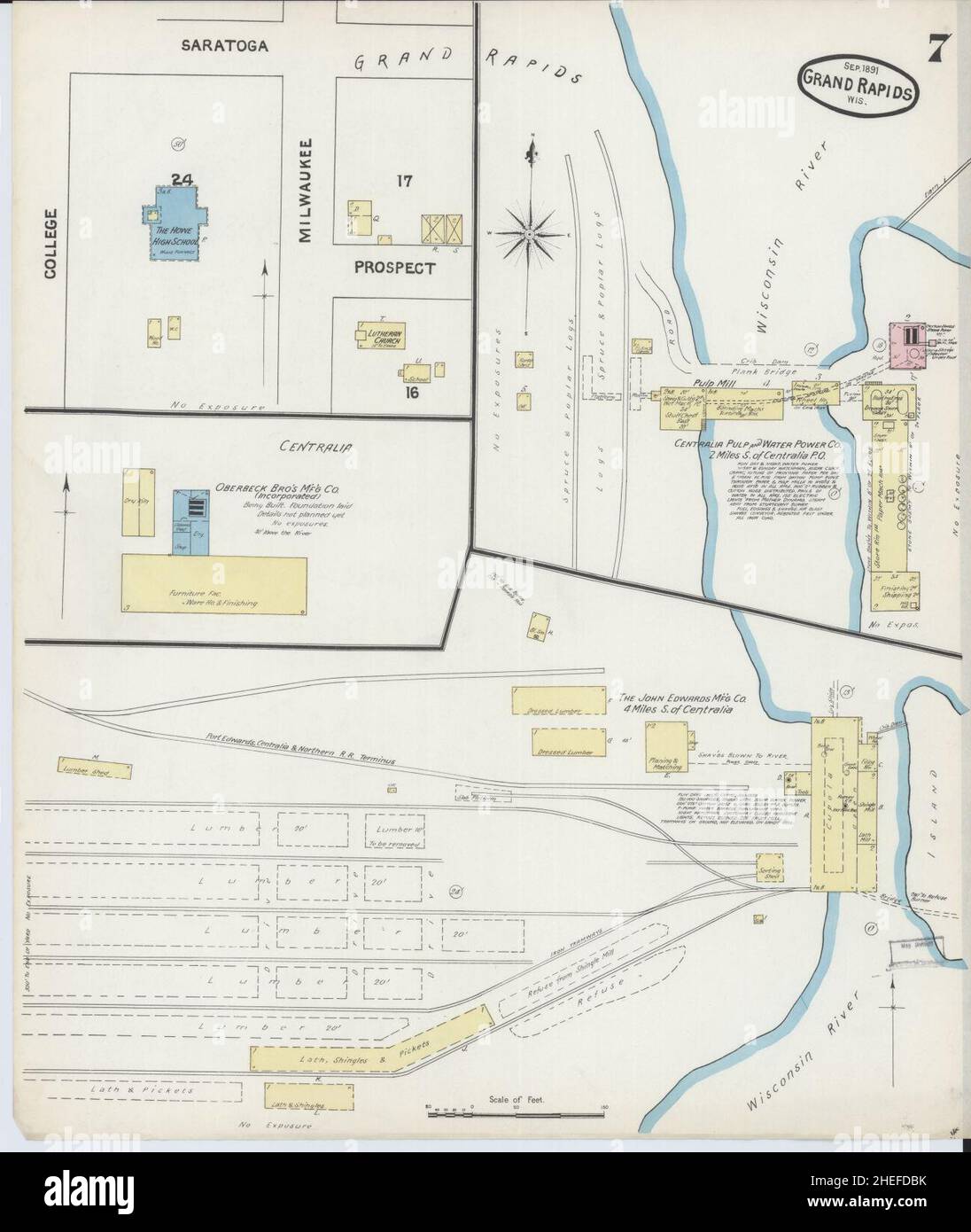 Sanborn Fire Insurance Map from Grand Rapids, Wood County, Wisconsin ...