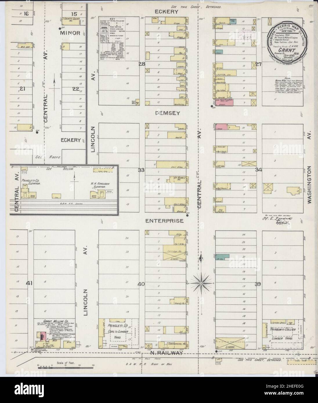 Map of grant nebraska hi-res stock photography and images - Alamy