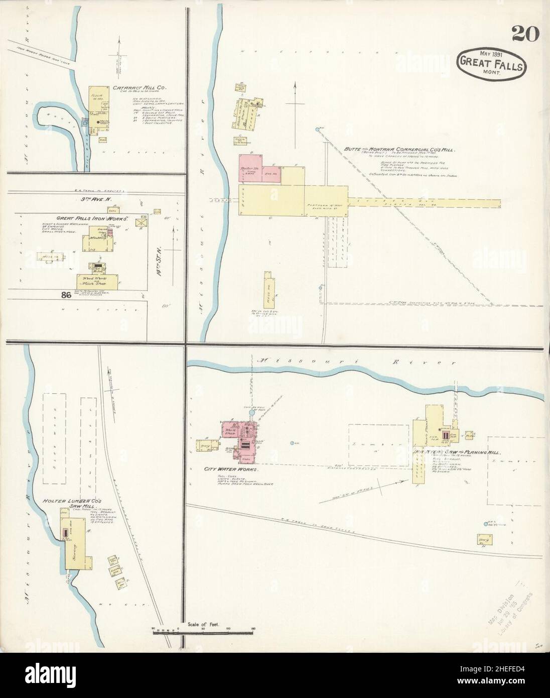 Map of cascade montana hi-res stock photography and images - Alamy
