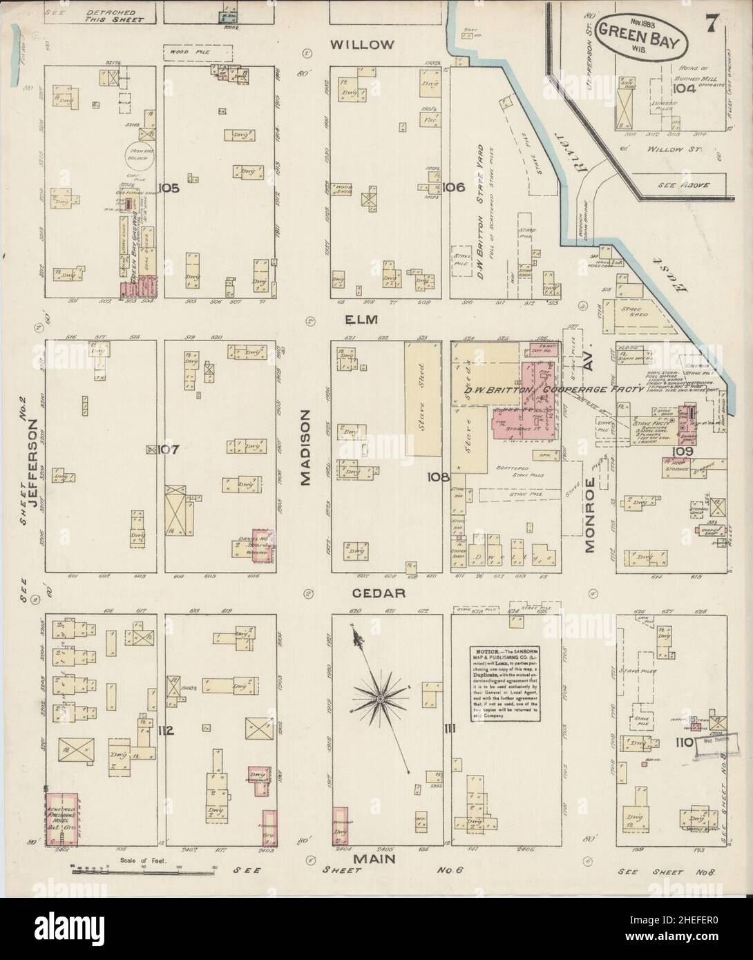 Sanborn Fire Insurance Map from Green Bay, Brown County, Wisconsin ...