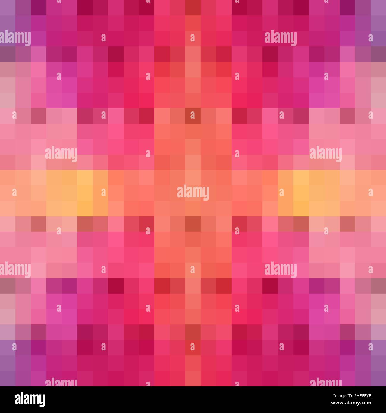 Pixel art background. Vector illustration. Abstract pink square pixel ...