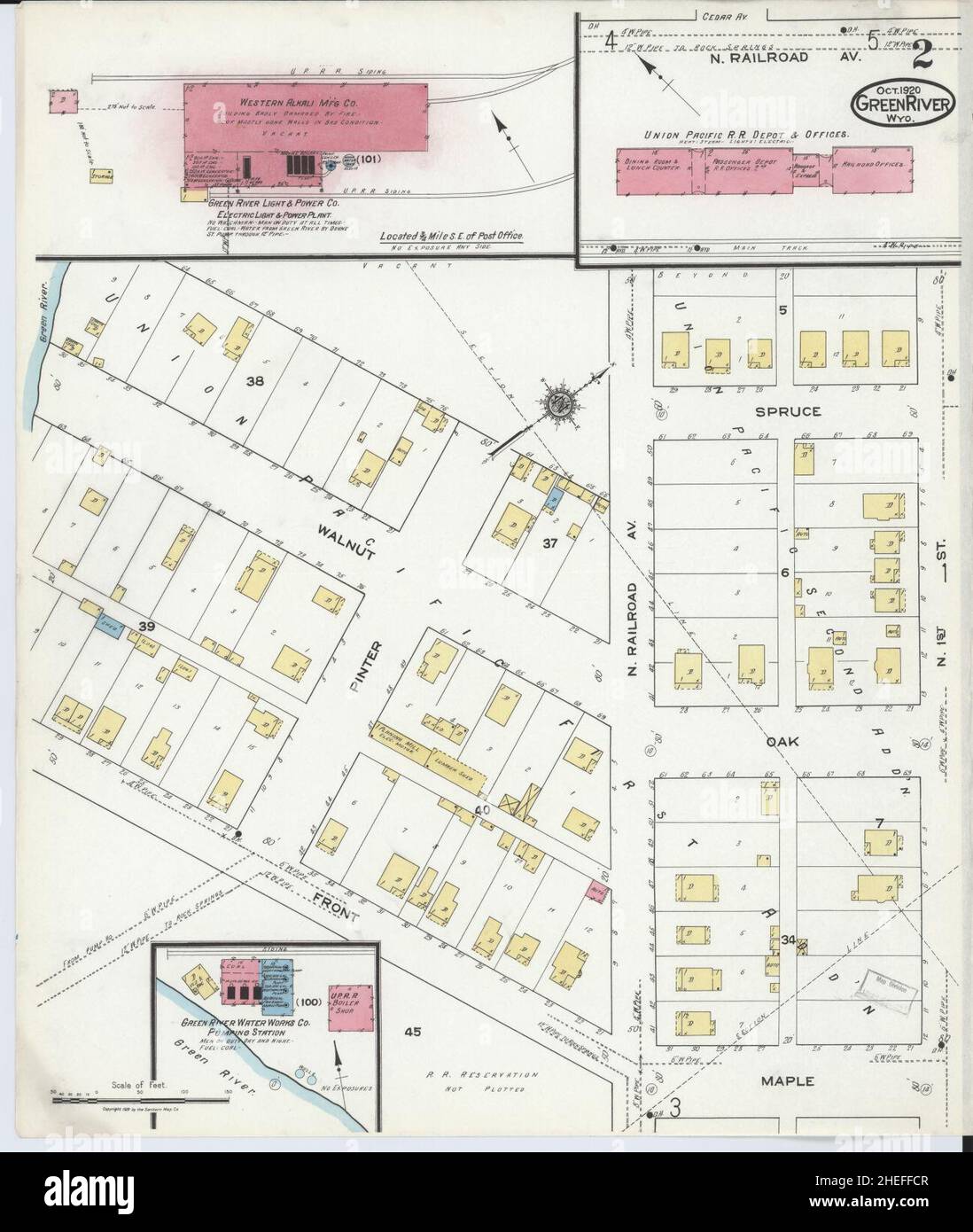 Map of green river wyoming hi-res stock photography and images - Alamy