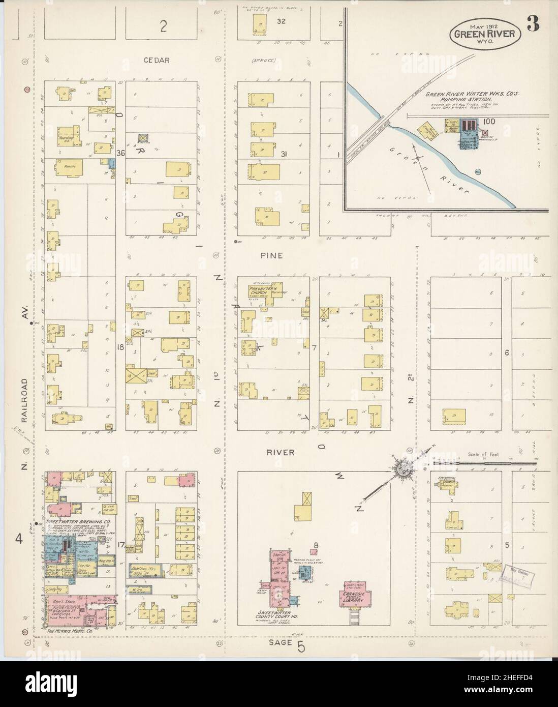 Map of green river wyoming hi-res stock photography and images - Alamy