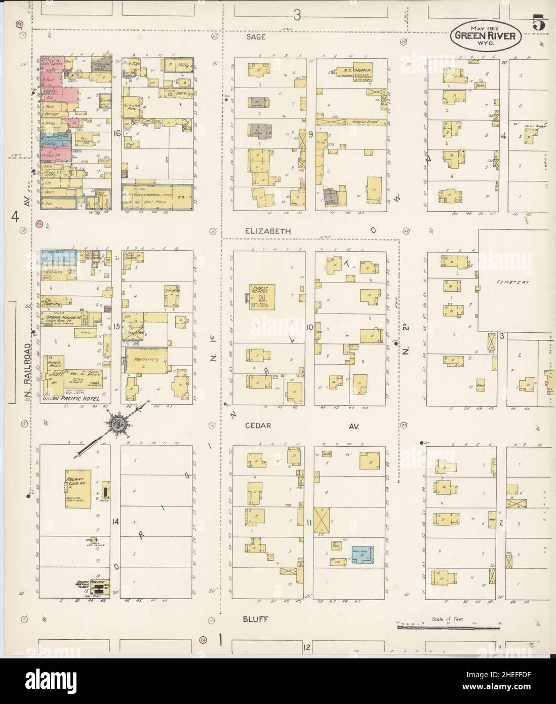 Map of green river wyoming hi-res stock photography and images - Alamy