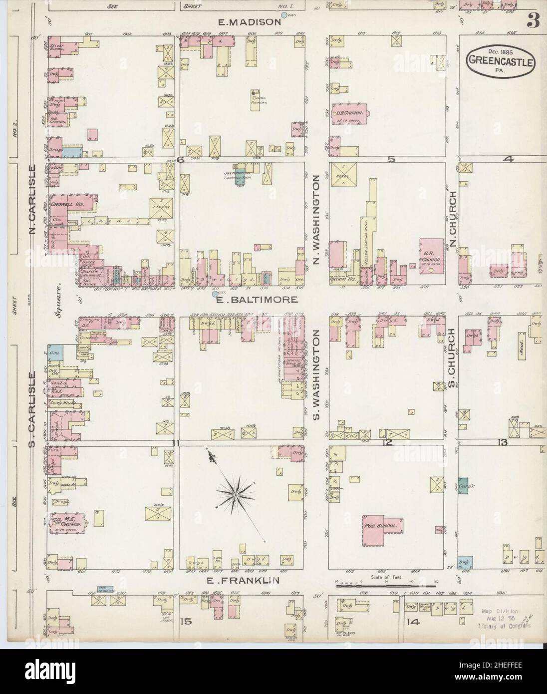 Greencastle pennsylvania map hi-res stock photography and images - Alamy