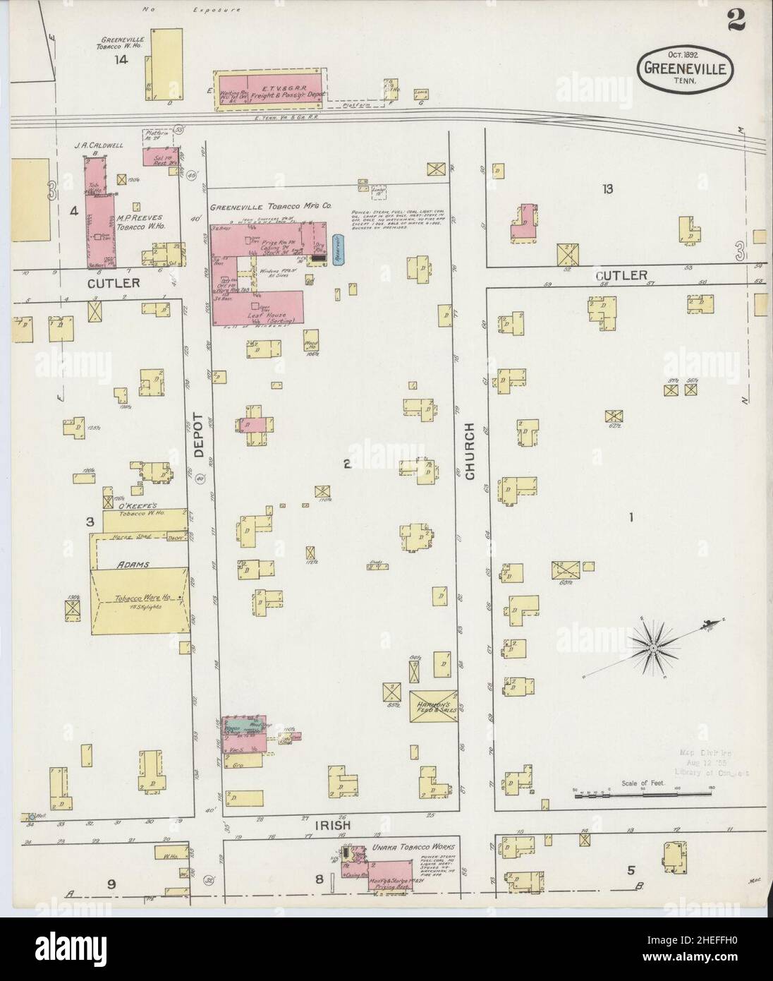Sanborn Fire Insurance Map from Greeneville, Greene County, Tennessee ...