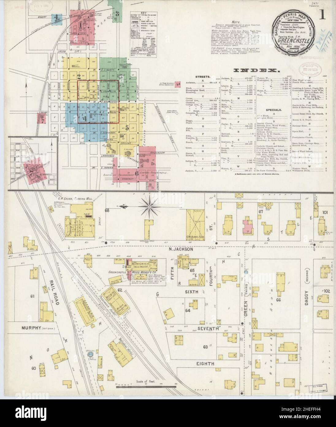 Map of greencastle hi-res stock photography and images - Alamy
