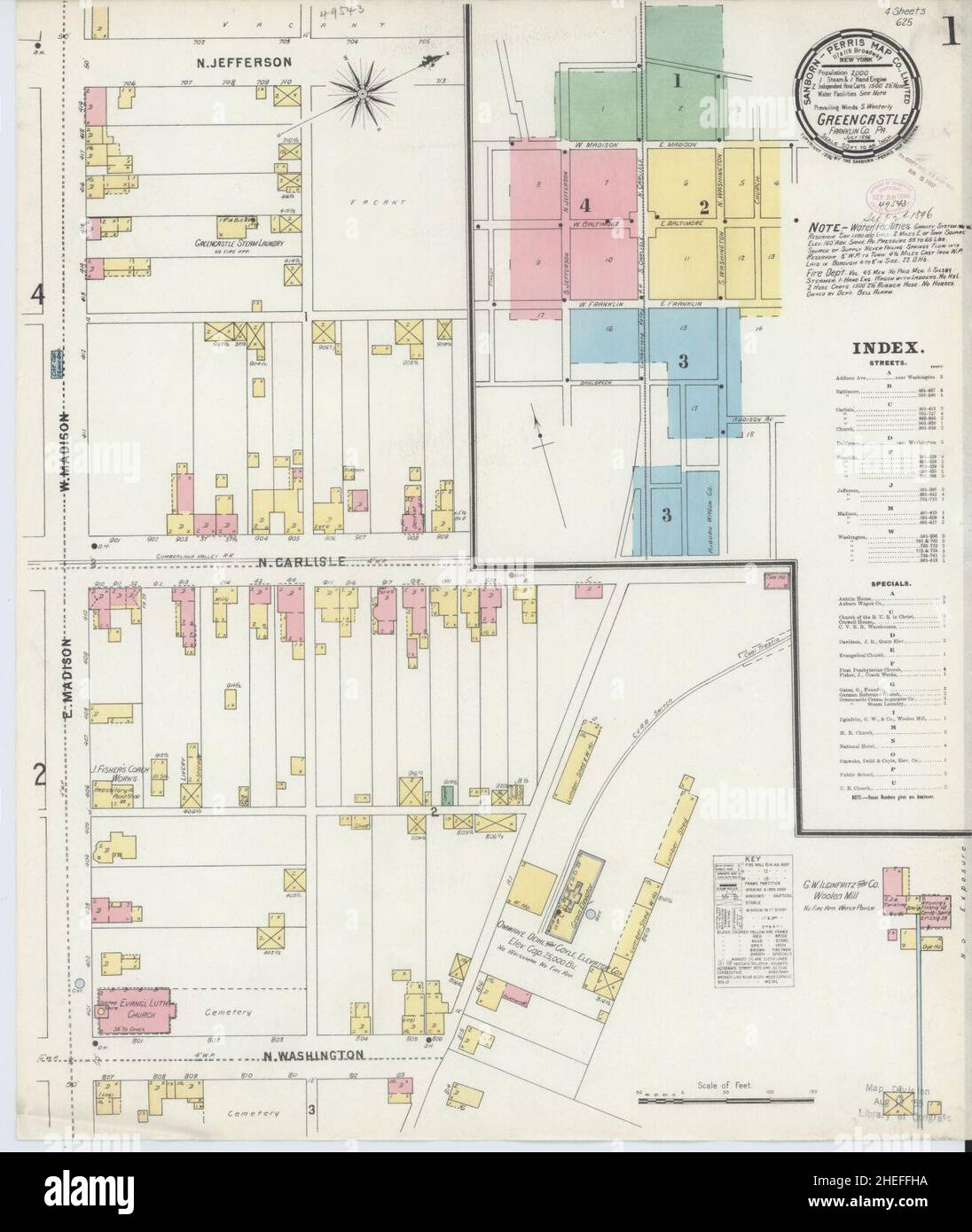 Map of greencastle hi-res stock photography and images - Alamy