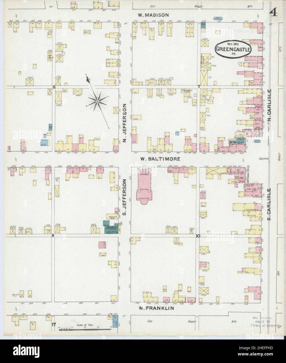 Map of greencastle hi-res stock photography and images - Alamy