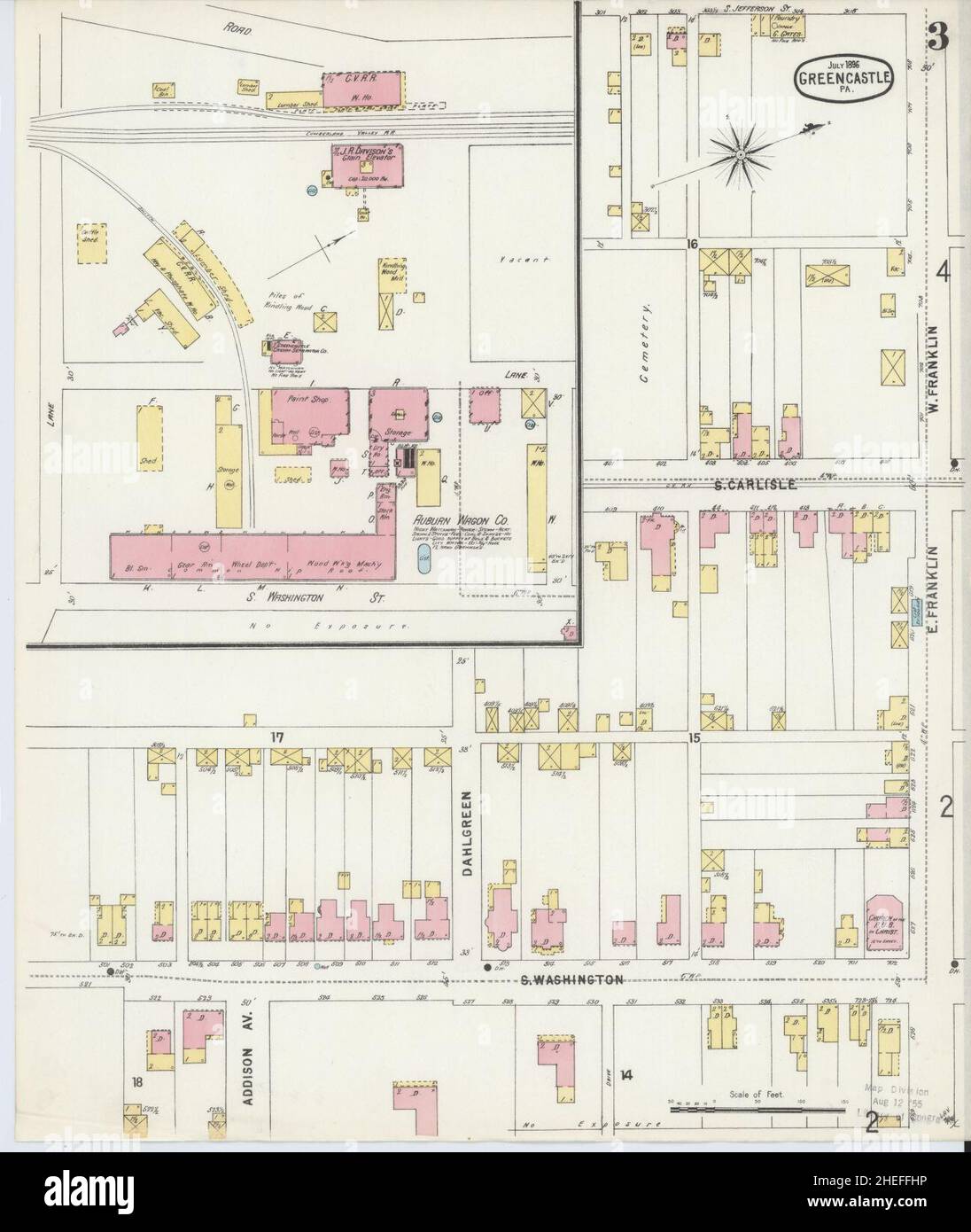 Map of greencastle hi-res stock photography and images - Alamy